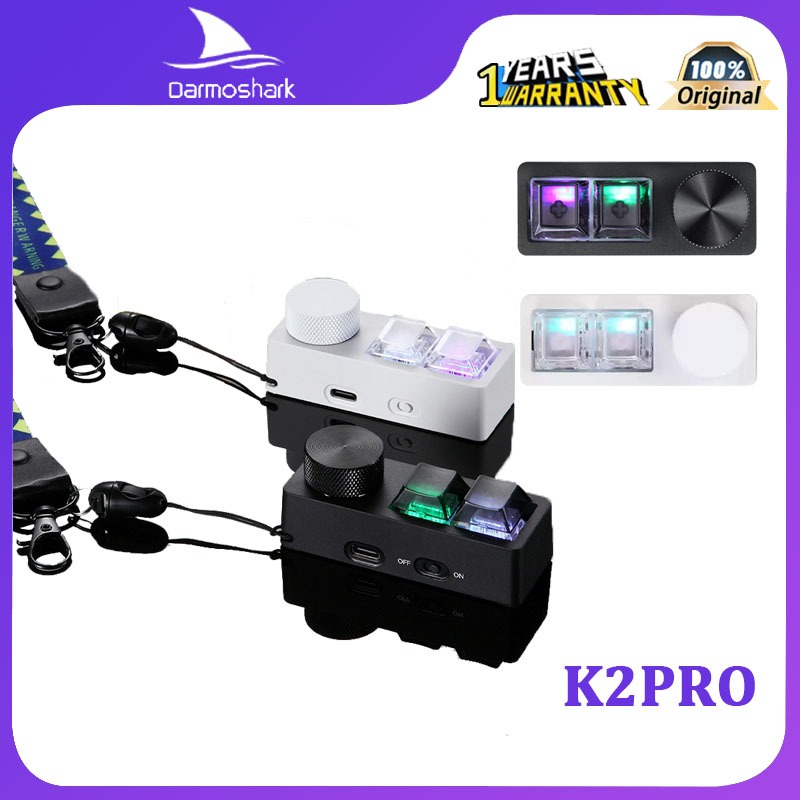 DarmoShark K2PRO Two-button Custom Keypad Copy-paste Wireless ...