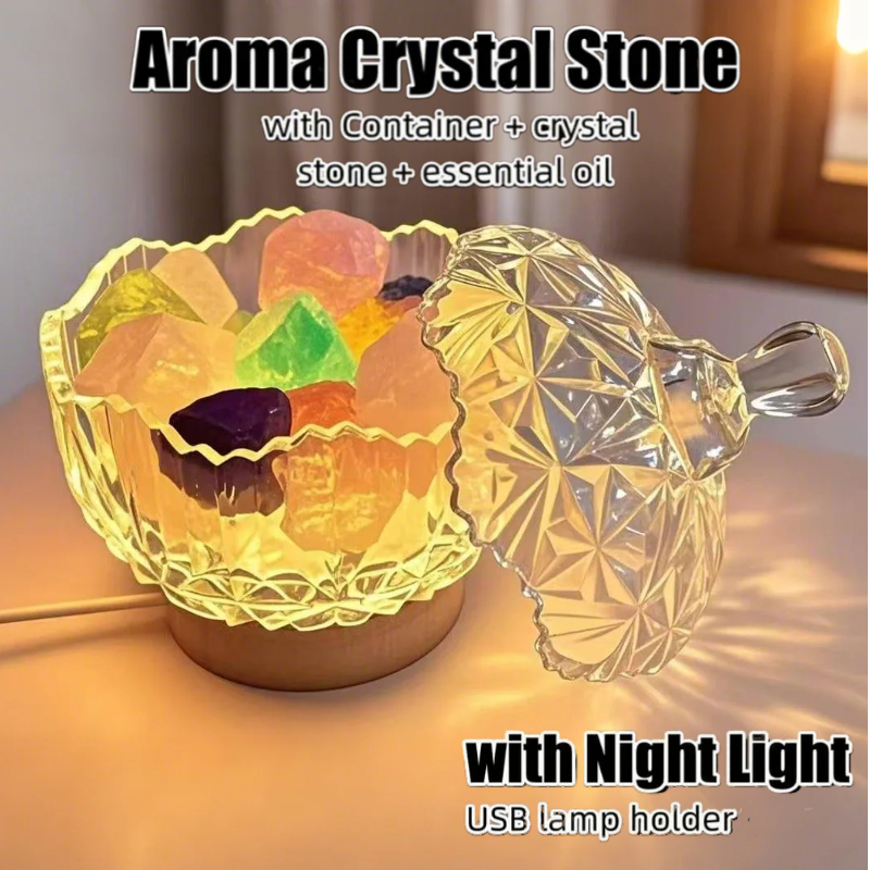 Natural Crystal Stone Aromatherapy Salt Crystal Stone With Lamp Holder ...
