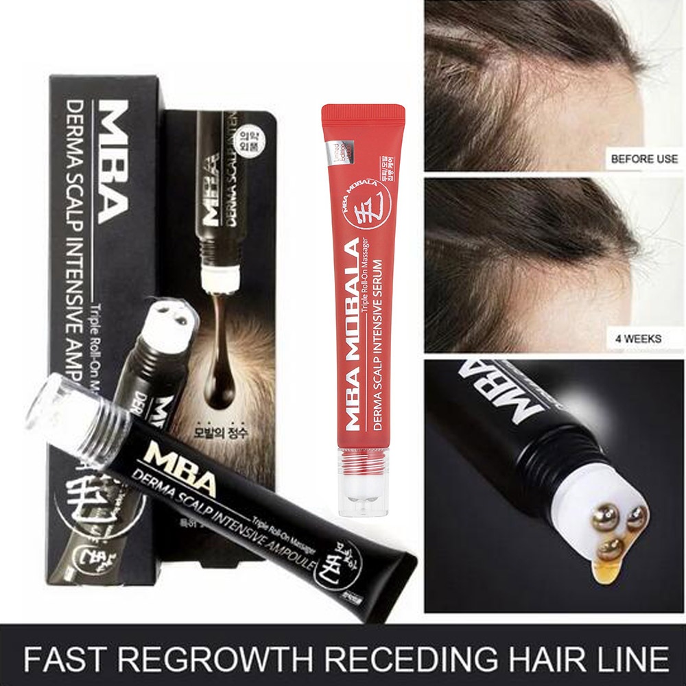 New Upgrade MBA Hair Growth Serum Derma Scalp Intensive Ampoule Triple ...