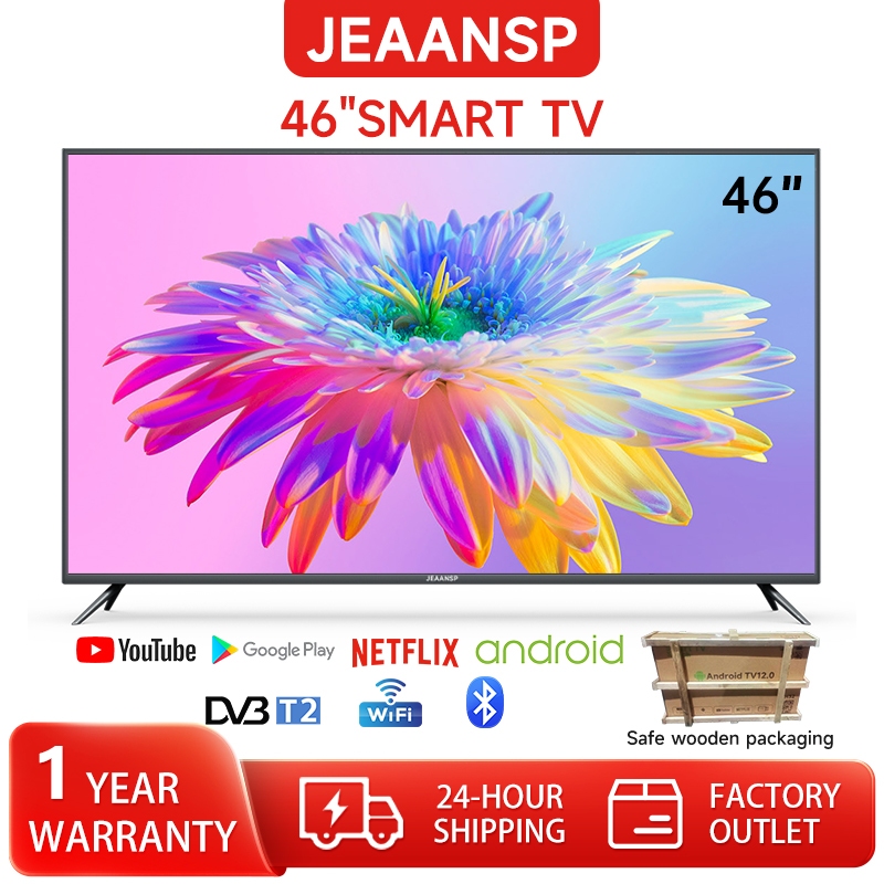 JEAANSP 46 inch Smart Television FHD LED With Android TV DVB-T2/MYTV ...