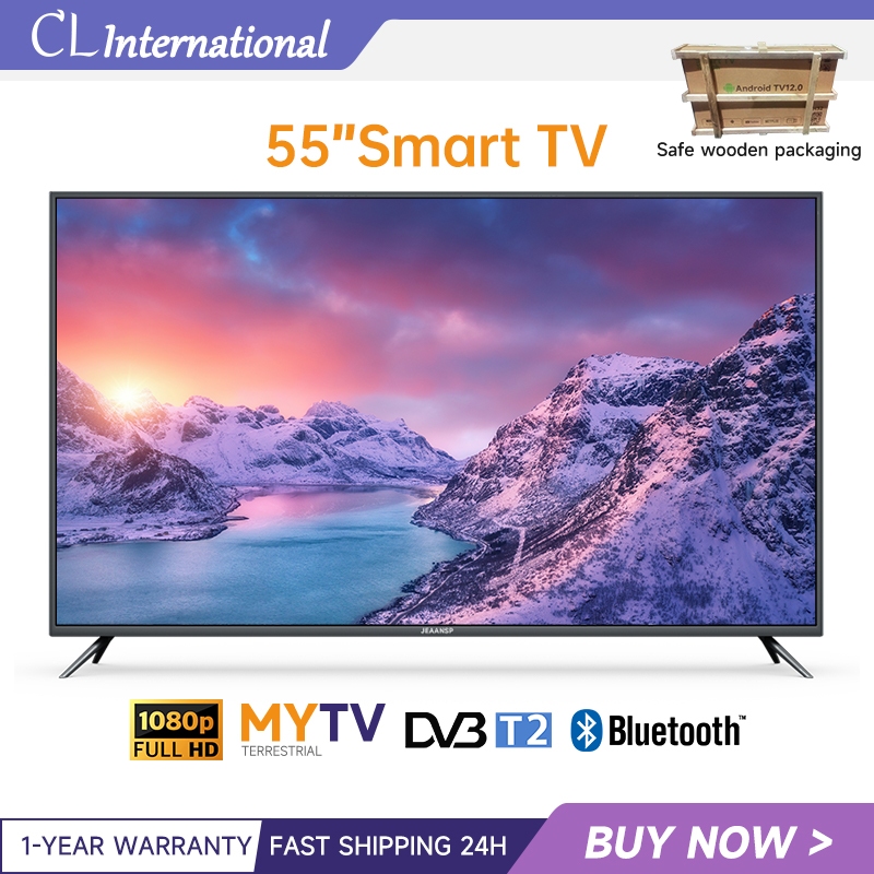 [Large Vouchers RM 150] Android TV 55 inch Smart TV 60 Hz Bluetooth LED ...