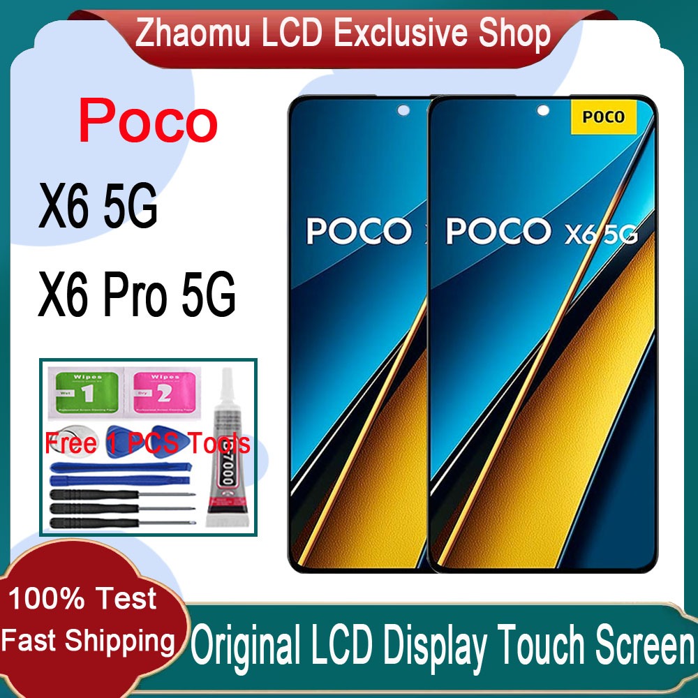 Original AMOLED POCO X6 X6 Pro 5G LCD Display Touch Screen Replacement ...