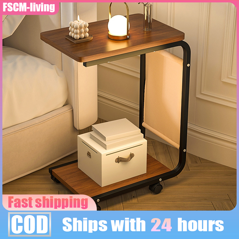 COD Mobile corner table Nordic side cabinet home bedroom storage rack ...
