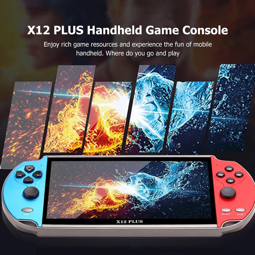 X12 Plus Handheld Game Console 10000 Games 7.1inch HD Screen Mini Video ...
