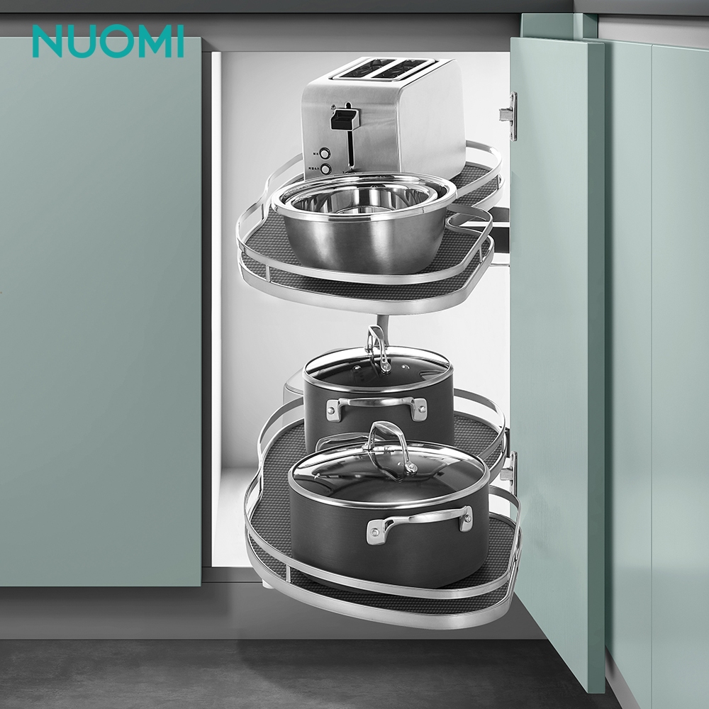 NUOMI Pull Out Swing Blind Corner Trays Cupboard Wire Revolving Magic ...