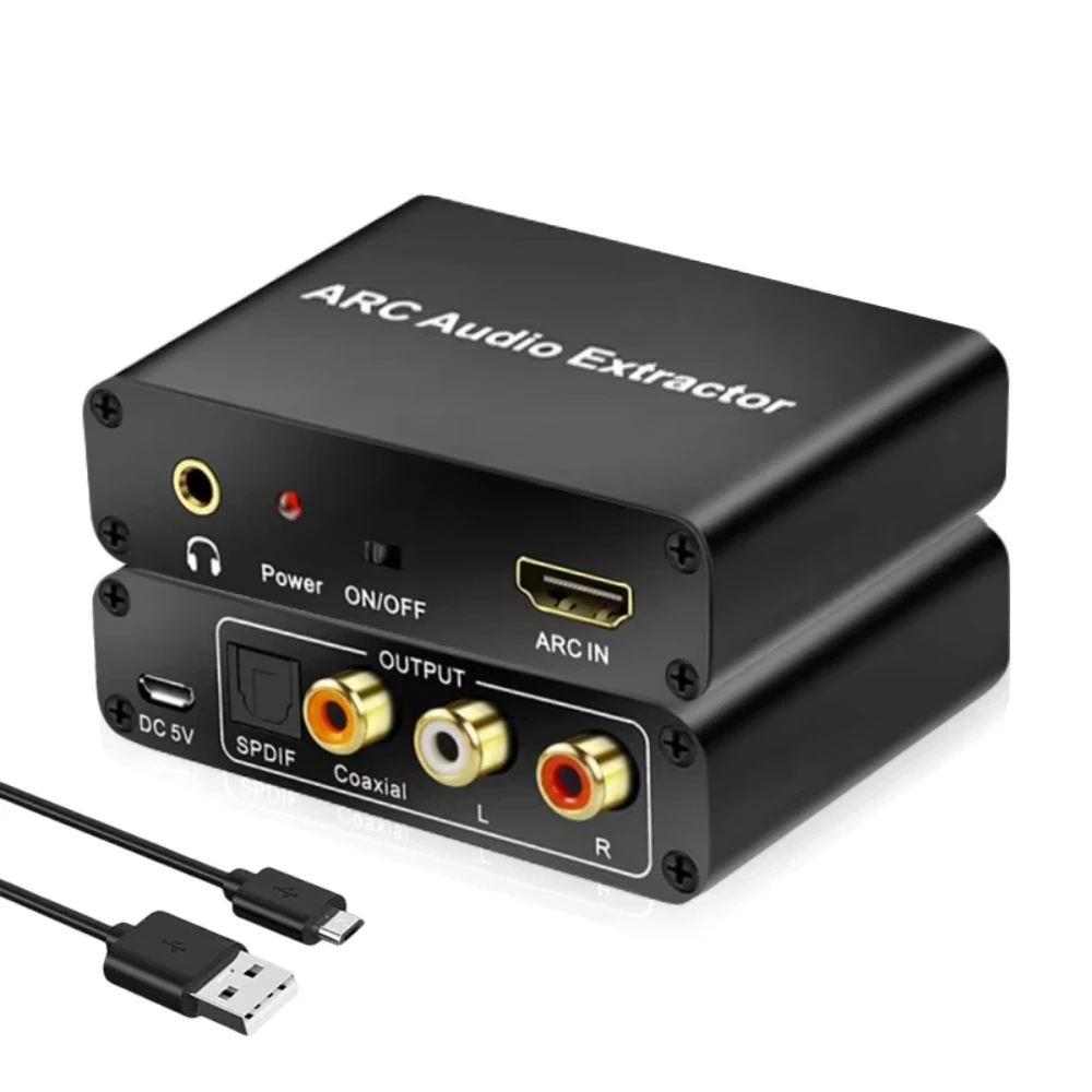 HDMI ARC Audio Extractor for PS5 Xbox TV ARC To SPDIF Coaxial L/R ...