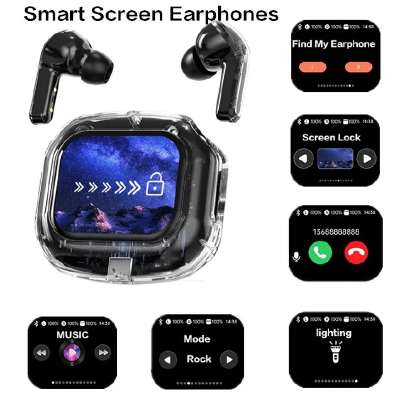 Wireless Bluetooth Earphone Real Touch Screen ENC Noise Reduction ...