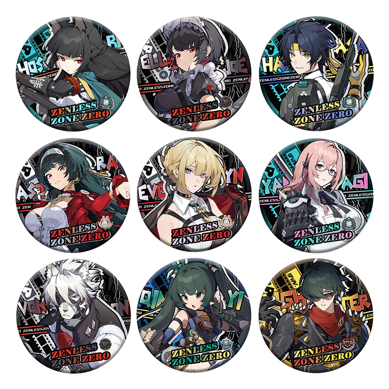 Game Zenless Zone Zero badge Evelyn Miyabi 75mm ZZZ Jane Metal flashing ...