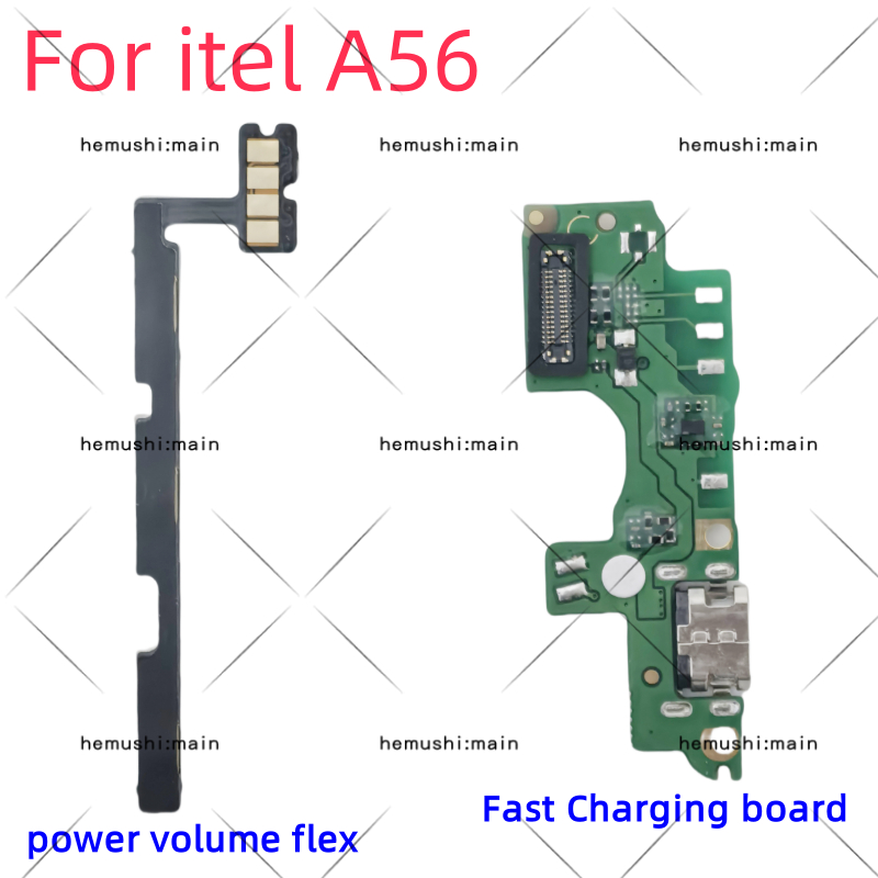 For itel A56 Power Volume Flex Button Switch USB Charger Charging Port ...