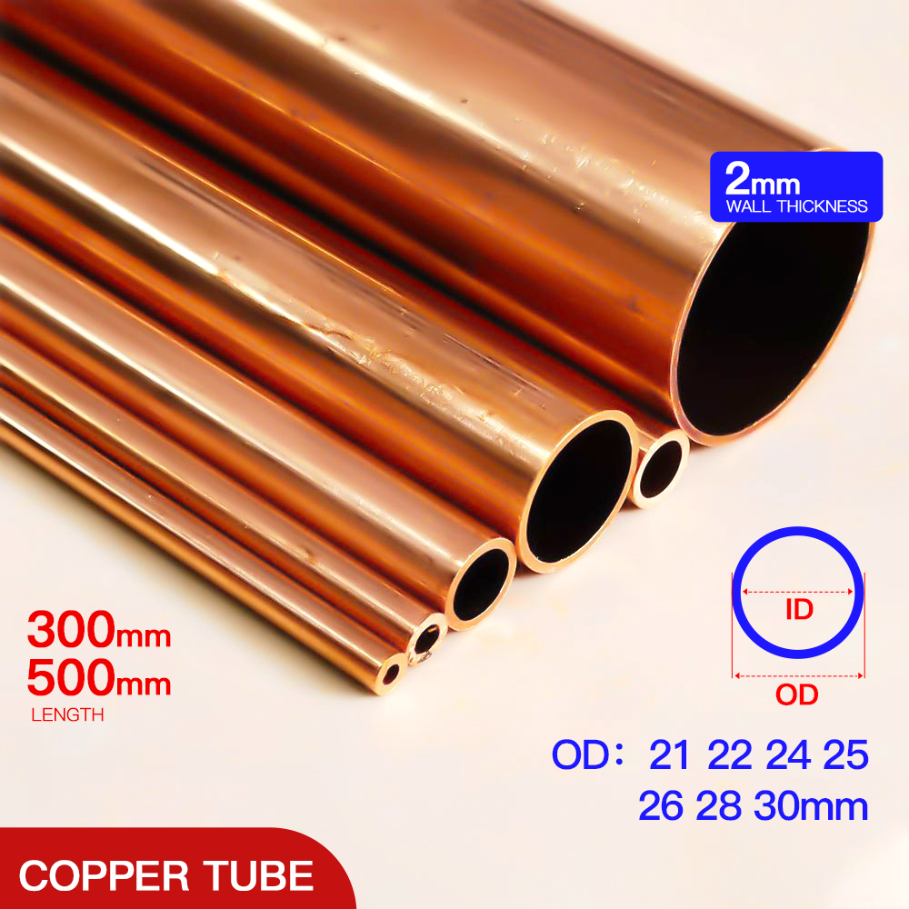 FUYI copper pipe wall thickness 2mm OD 21-30mm length 300mm 500mmmm ...