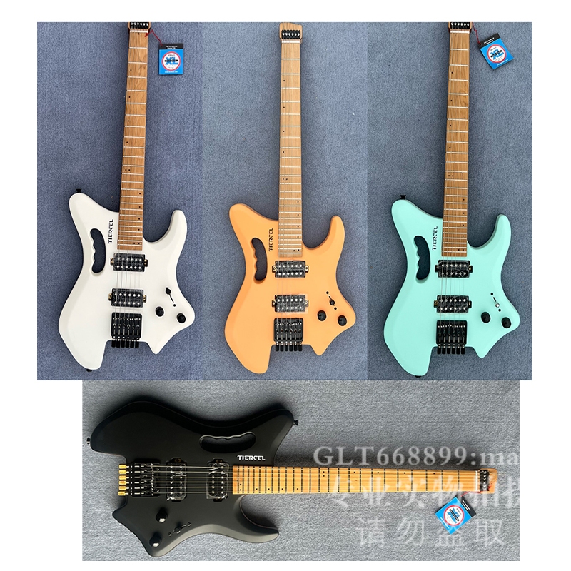 TIERCEL headless electric guitar, 24 tone fingerboard, professional ...