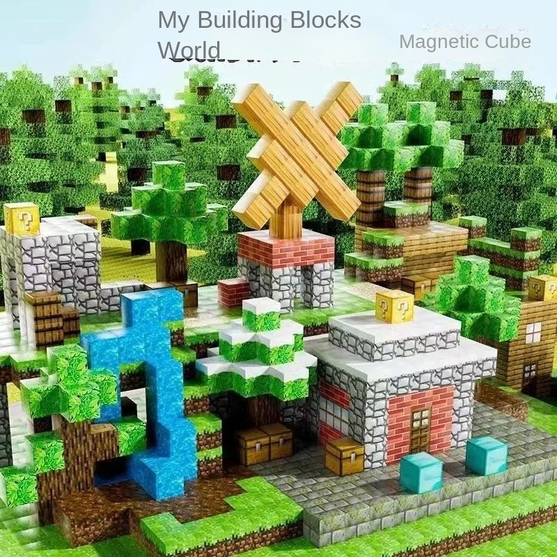 150pcs Minecraft DIY Magnet Toy Mine Assembling Magnetic Cube Building ...