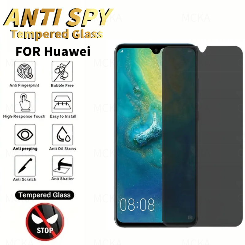 9H Privacy Protection Film for Huawei P50 P40 P30 P20 Mate 40 30 20 Pro ...