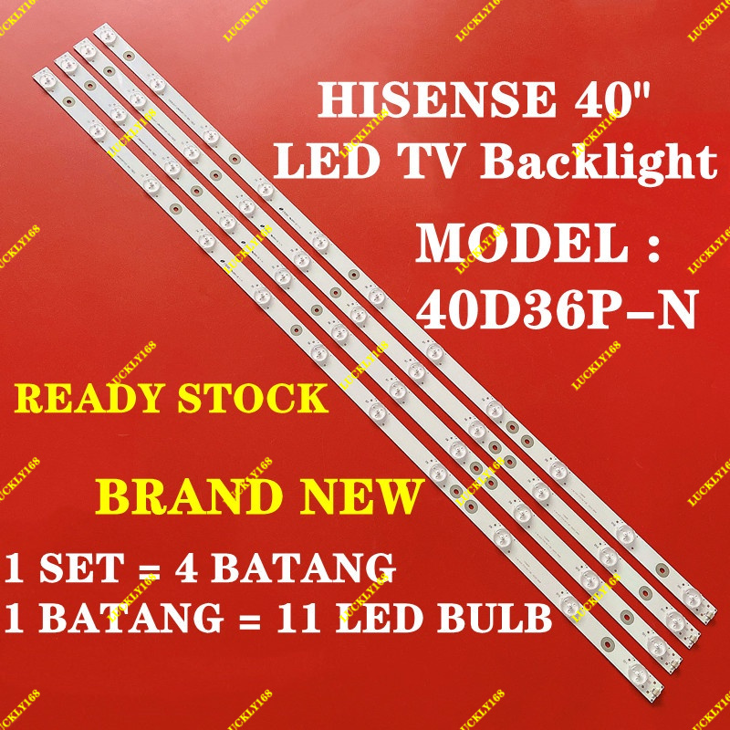 40D36P-N HISENSE 40 INCH LED TV BACKLIGHT ( LAMPU TV ) 40D36P N 40D36P ...