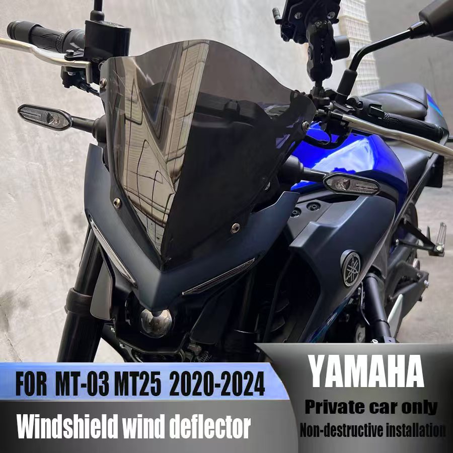 Motorcycle Double Bubble Windshield WindScreen For 2020-2025 YAMAHA ...