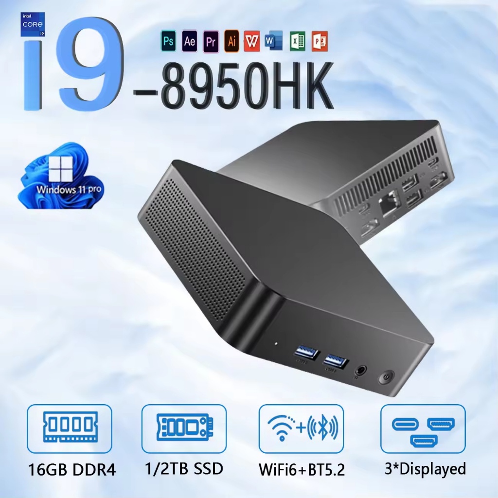 【Free warranty】Portable Mini PC Gamer Intel Core i9 8950HK Windows 11 ...