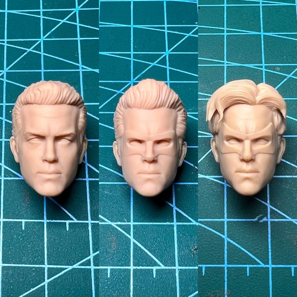 Unpainted 1/12 Scale Ryan Reynolds Green Lantern Head Carved Model Fit For 6 inches SHF MAFEX ML ...