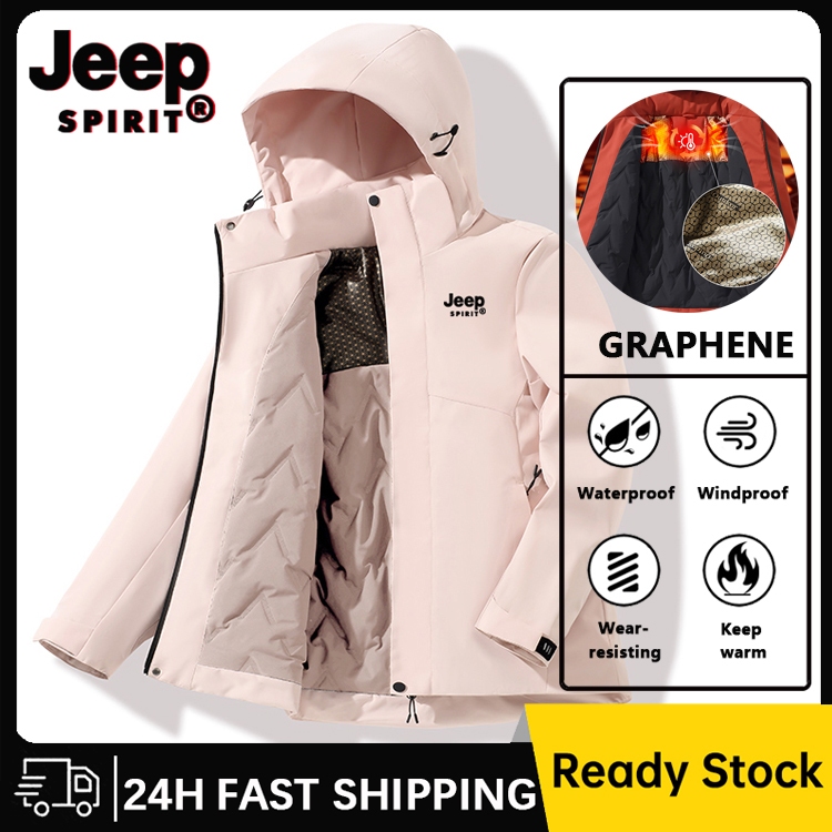 JEEP SPIRIT Down Jackets For Men&Women Graphene Outdoor Windproof and ...