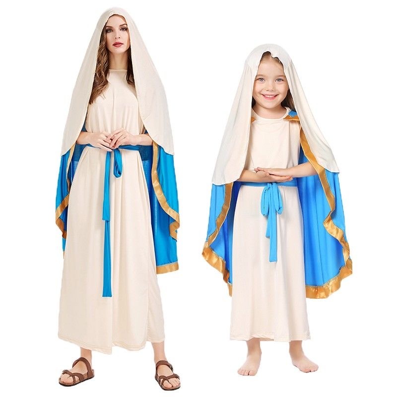 Virgin Mary Costume for Kids Adult, Saint Mama Mary Costume for Girl ...