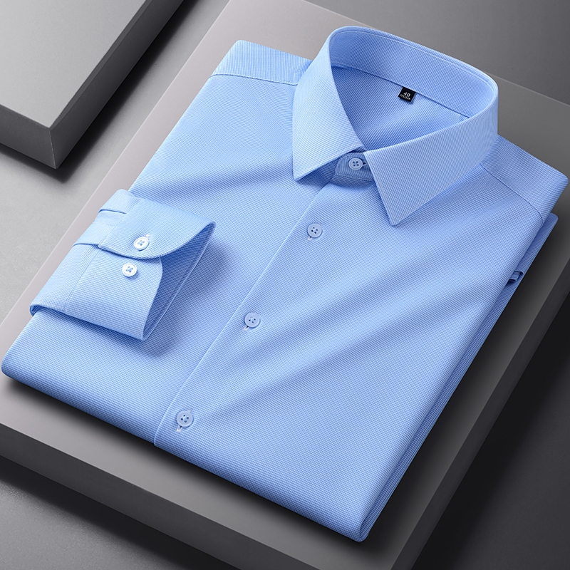 Smart Casual Non Iron Long Sleeve Modal Business Office Plain Work ...