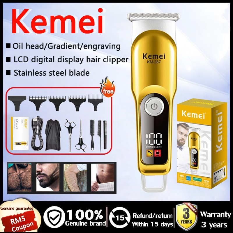 Kemei Mini Professional electric hair clipper oil head Led display Men ...
