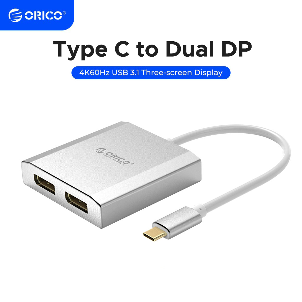 ORICO DP to Dual DP Adapter 60Hz USB 3.1 Three-screen Display Type-C to ...