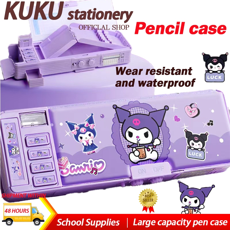 Kuromi Pencil Case Multifunctional Combination Lock Double-Layer Large ...