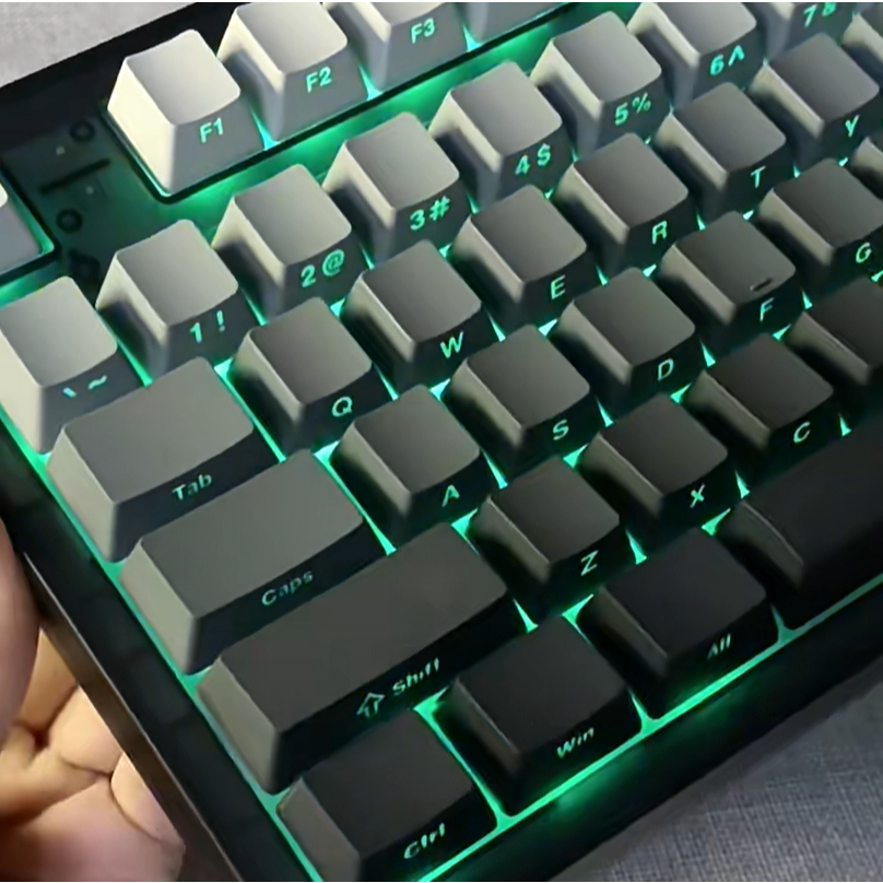 136 Keys PBT Gradient Polar Day Double Shot Shine Through Side Printed ...