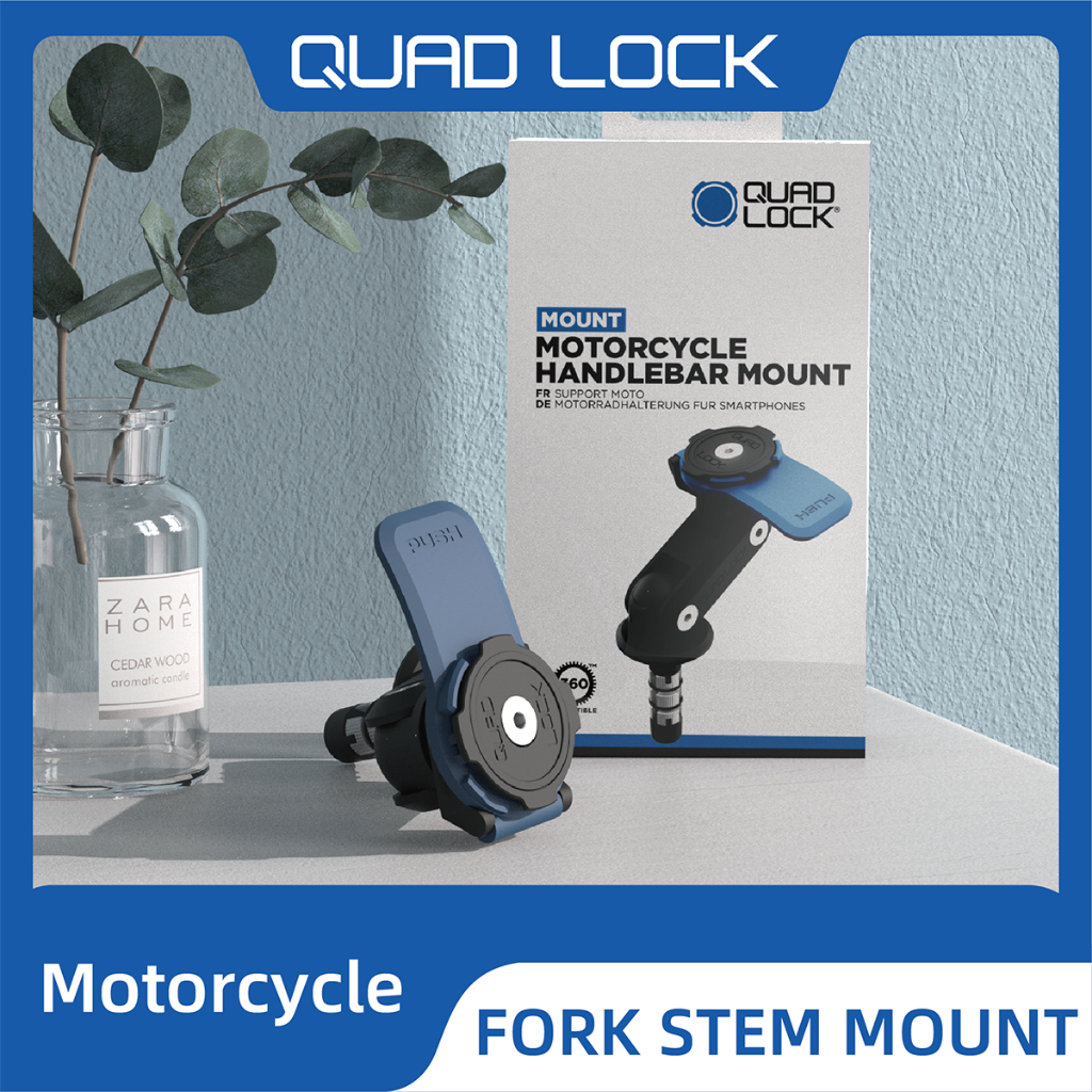 Original Quad Lock Motorcycle - Fork Stem Mount PRO CNC Phone Mount ...