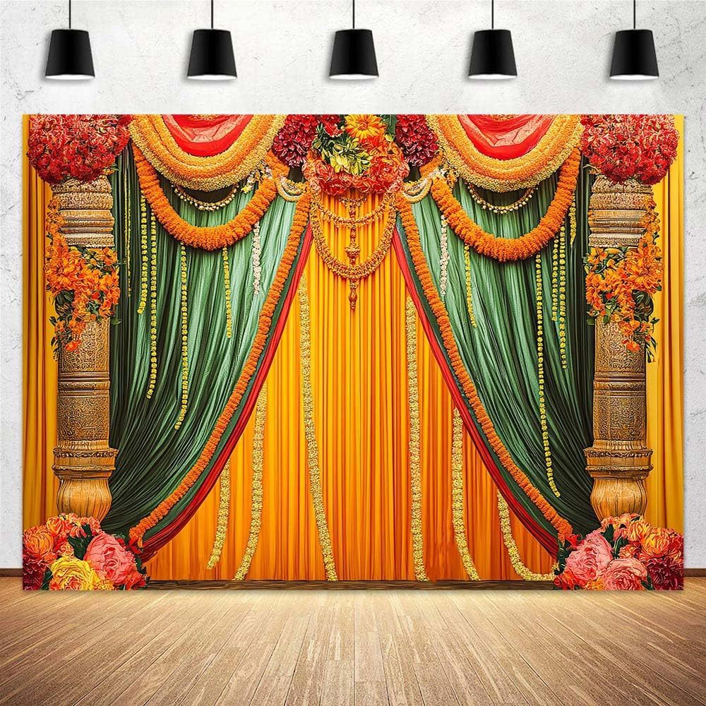 7x5ft Indian Diwali Pooja Photo Backdrop Photography Background for ...