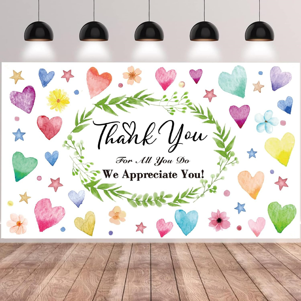 Colorful We Appreciate You Photography Backdrop Thank You for All You ...