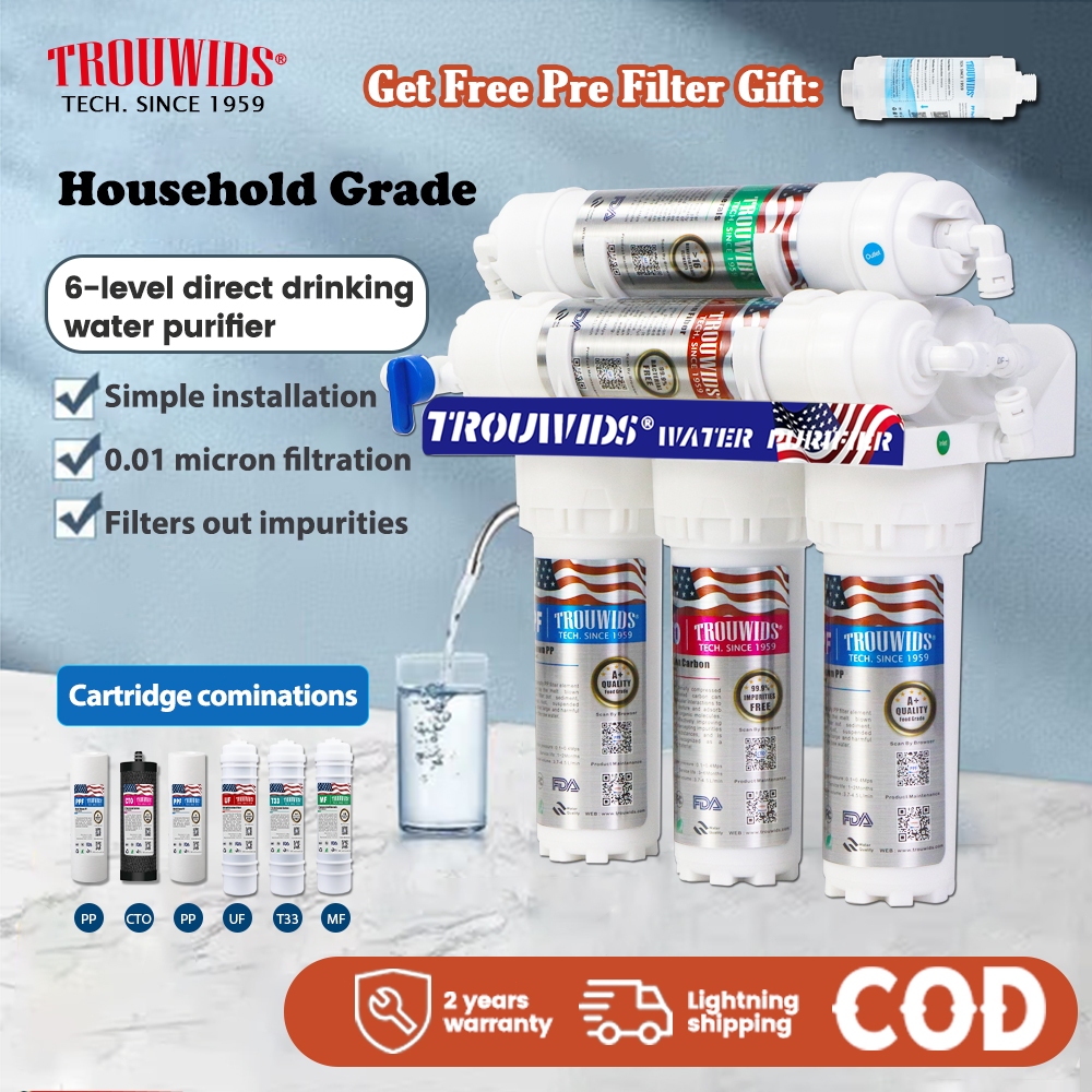 TROUWIDS 6 Stage Alkaline Korean Water Filter System Drinking Water ...