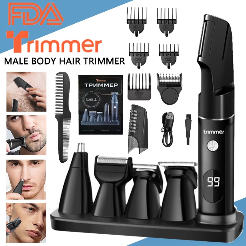 Body Hair Trimmer For Men Waterproof Wet Dry Clippers Private Part ...