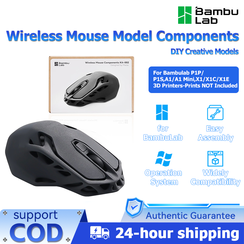 REDREX 3D Printed Wireless Mouse Model Makerworld MH002 Components DIY Creative Models for Bambu ...