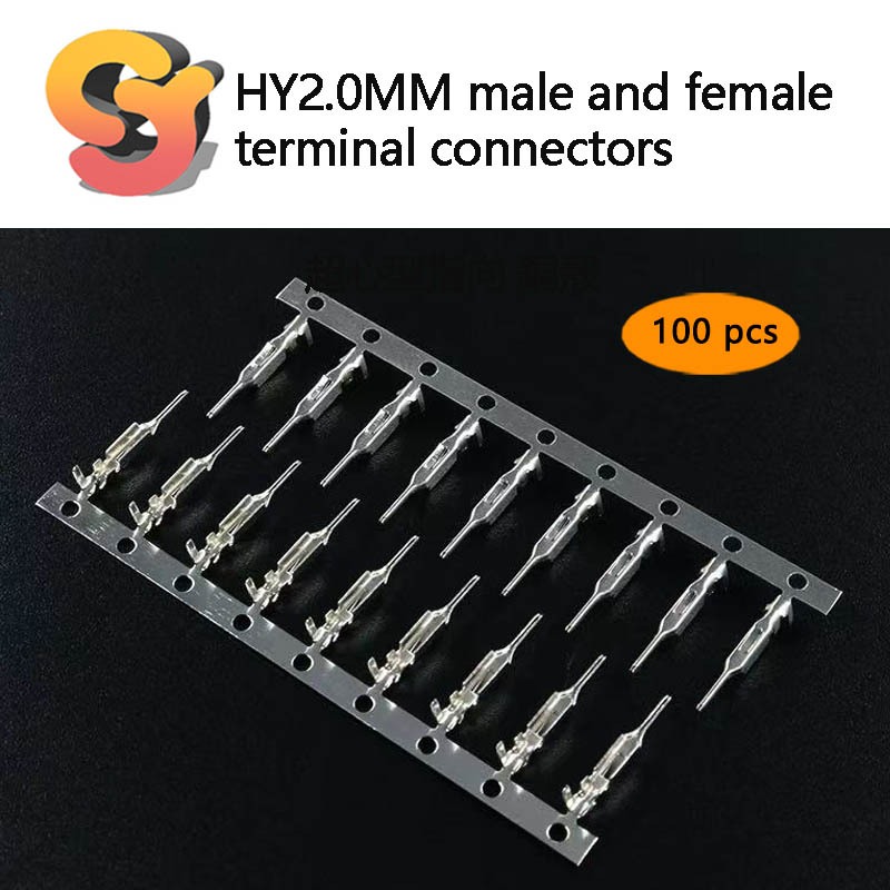 [Ready Stock Supply] 100pcs HY2.0 Male Female Terminal Connector Cold ...