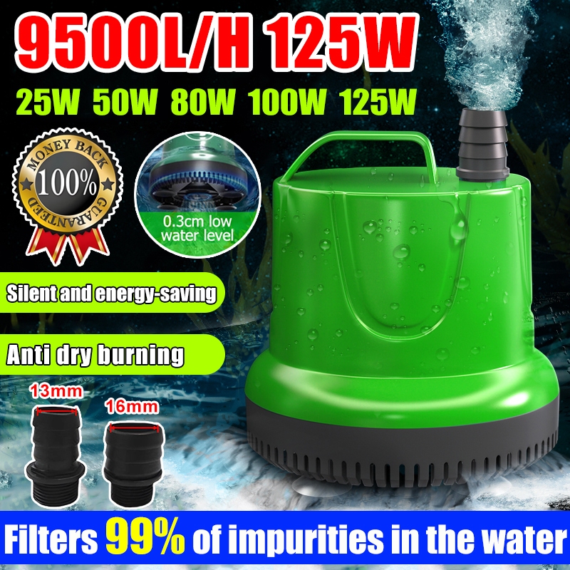 【125W 9500L/H】aquarium water pump automatic submersible water pump ...