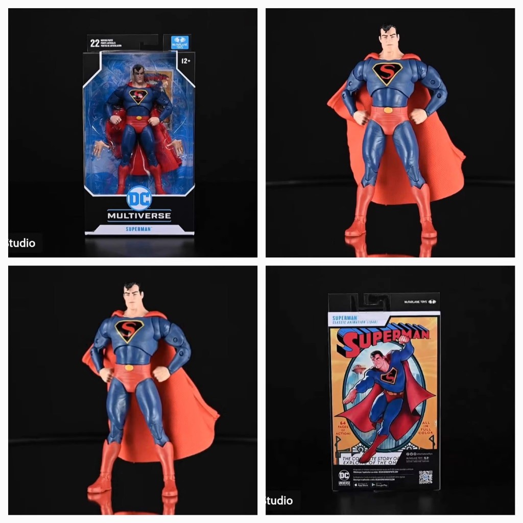 McFarlane DC Classic 1940 Animation Superman 7-inch Action Figure Toy ...
