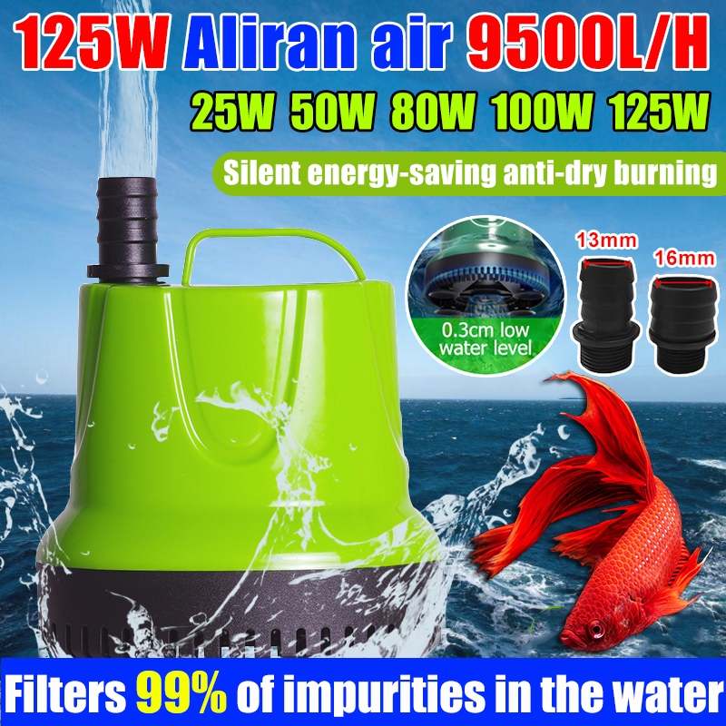 【125W-9500L/H】water pump automatic aquarium pump pam air submersible ...