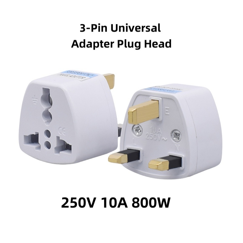 3-Pin Universal Adapter Plug Head UK 3 Pin Malaysia China Plug Socket ...
