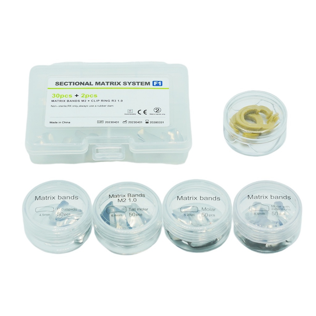 Dental Sectional Matrix F1 Set with Resin Clamping Rings – Professional ...