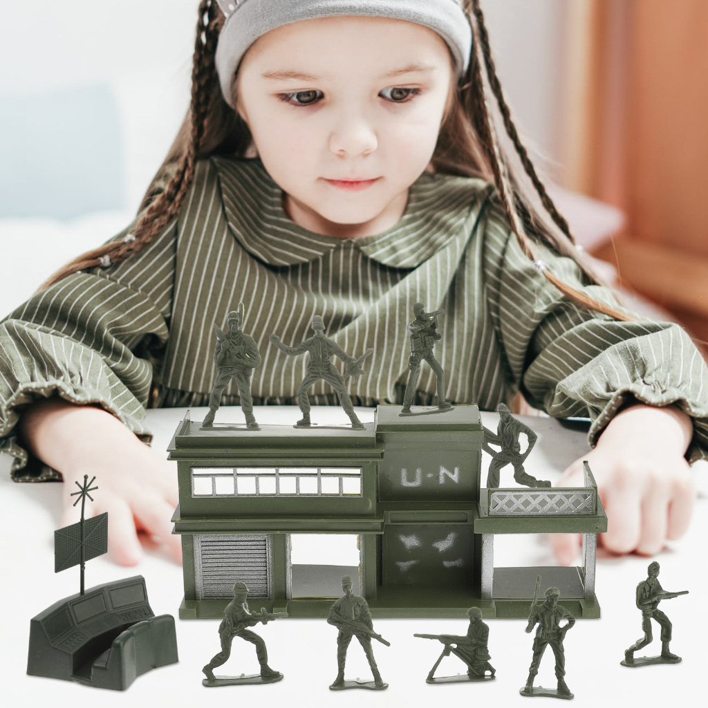 [READY STOCK] 56pcs Plastic Soldier Model Toy Army Men Figures ...