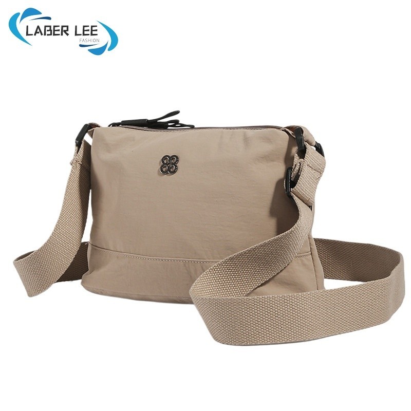 LABER LEE Simple Crossbody Bag 3 Layers Nylon Sling Bag Large-capacity ...