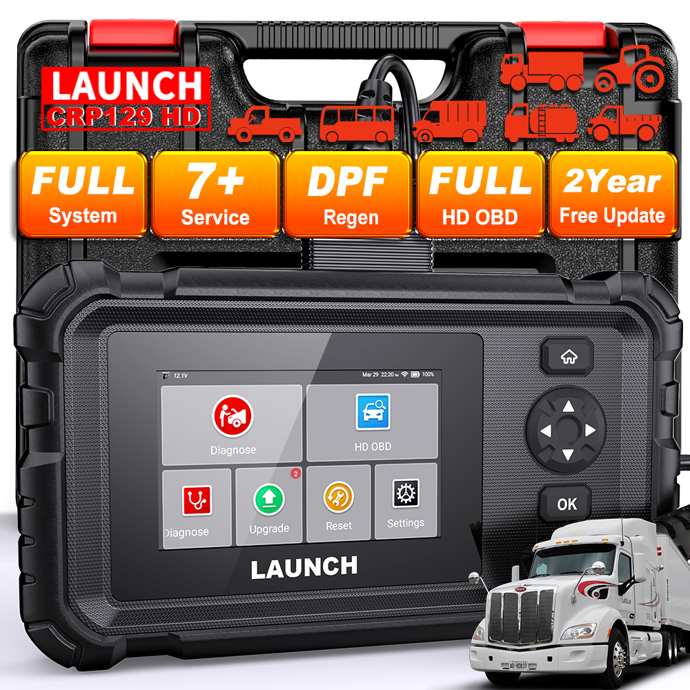 LAUNCH CRP129HD Heavy Duty Truck Diesel Scanner Diagnostic Tool Oil DPF ...