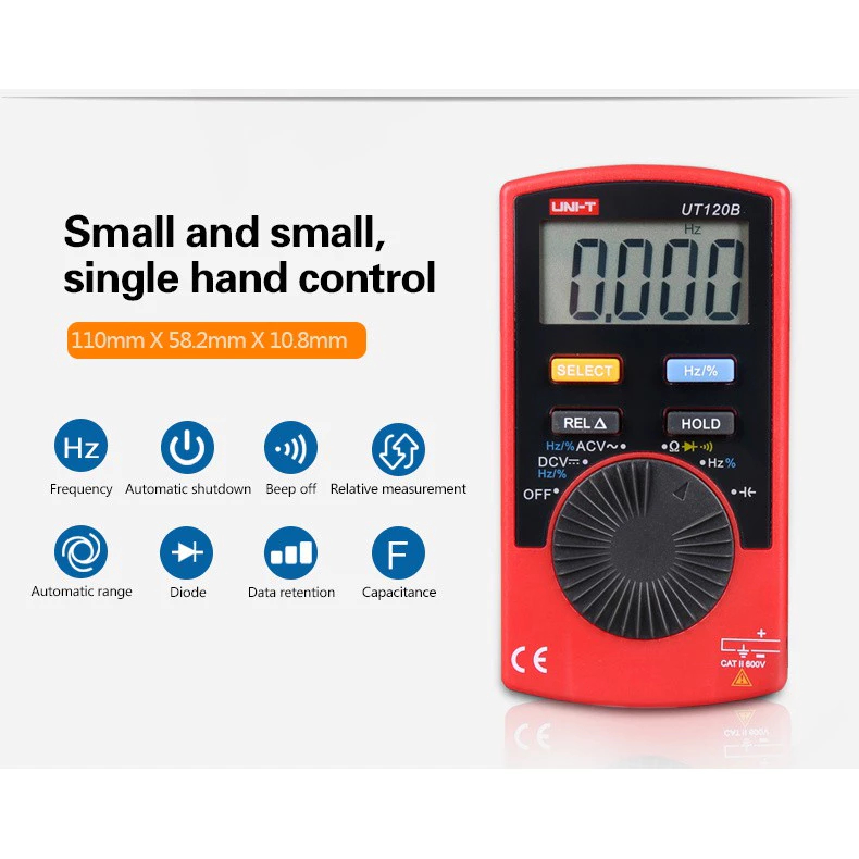 UNI-T UT120 Series UT120A UT120B UT120C Pocket Size Digital Multimeter ...