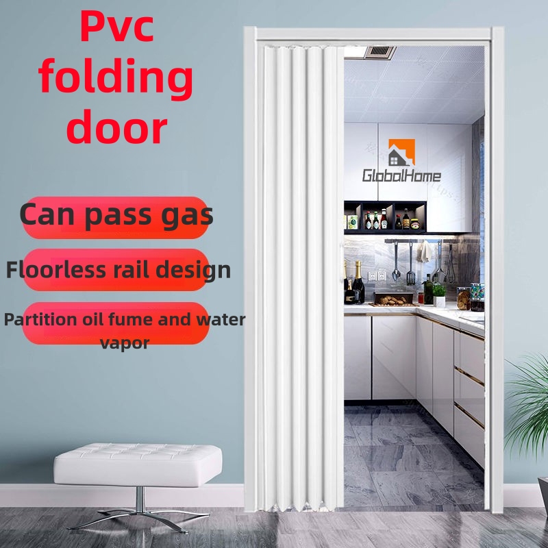 PVC folding plastic door partition for kitchen, bathroom and toilet ...