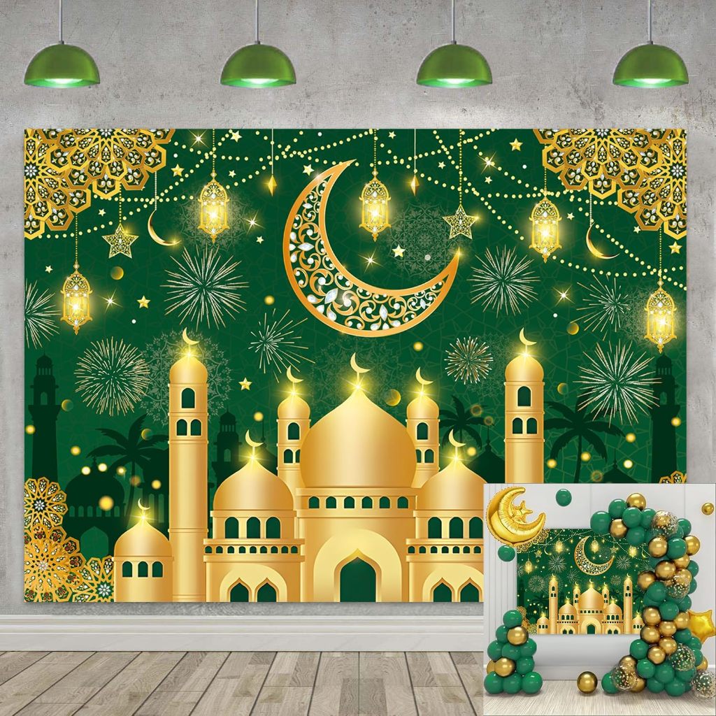 Ramadan Mubarak Photography Backdrop Selamat Hari Raya Backdrops Muslim ...