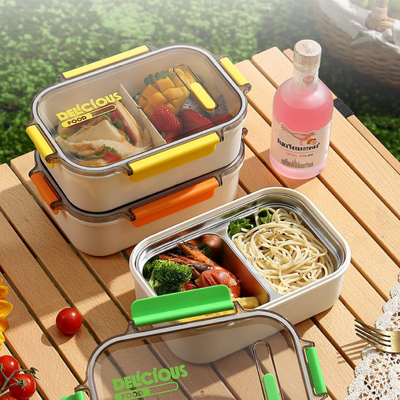 304 Stainless Steel Insulated Lunch Box Student Work Sealed Lunch Box ...
