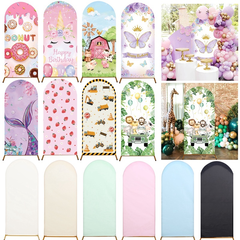 180*80cm Birthday Wedding Arch Cover Fiber Cloth Arch Stand Backdrop ...