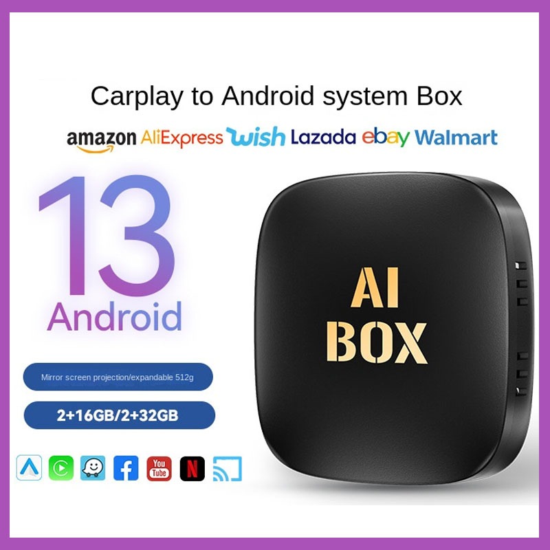 Car machine interconnect box Android13 car carplay converter aibox ...