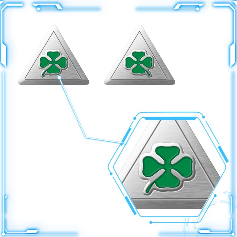 3D Aluminum Car Interior Decals Four-leaf Clover Logo Steering Wheel ...